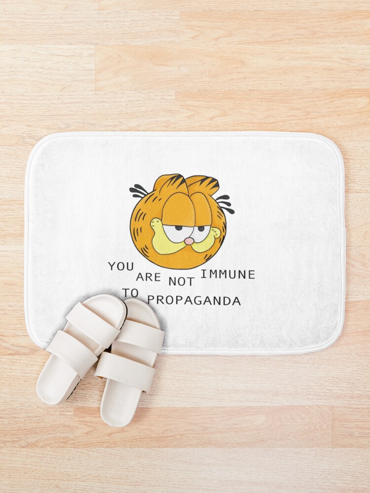 You Are Not Immune To Propaganda - Garfield Bath Mat