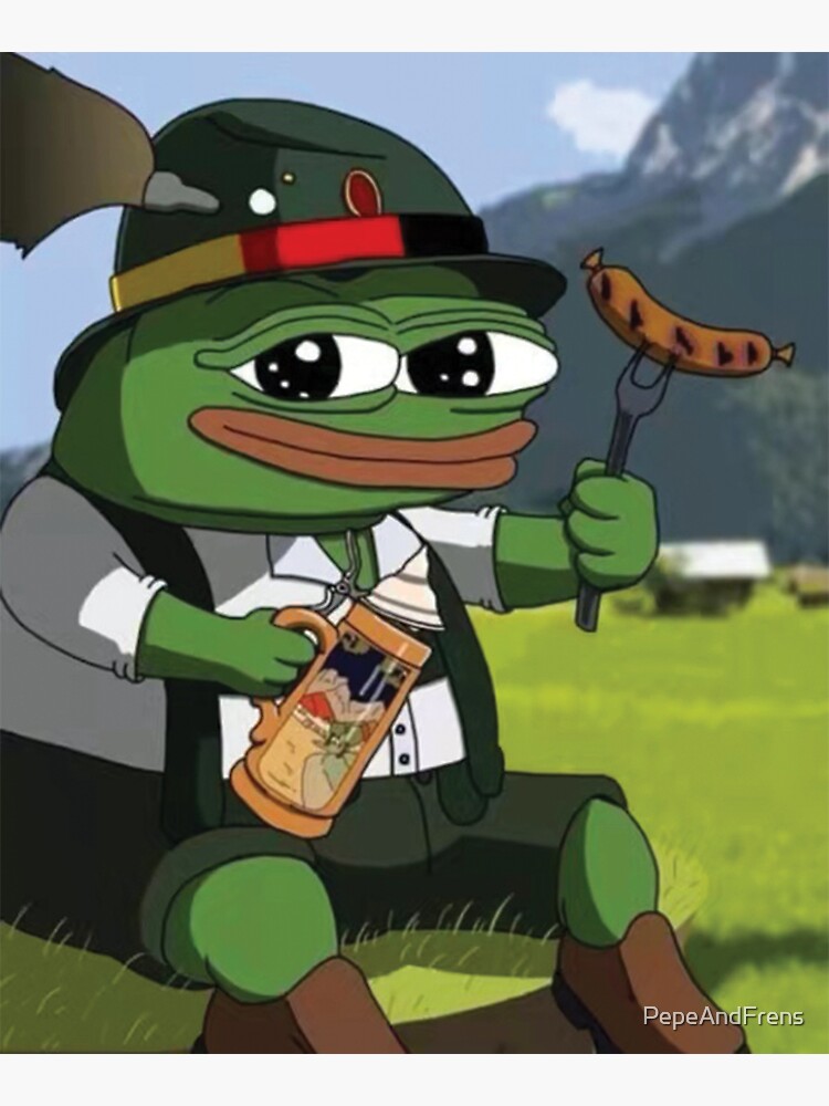 "German Pepe the Frog" Sticker by PepeAndFrens | Redbubble