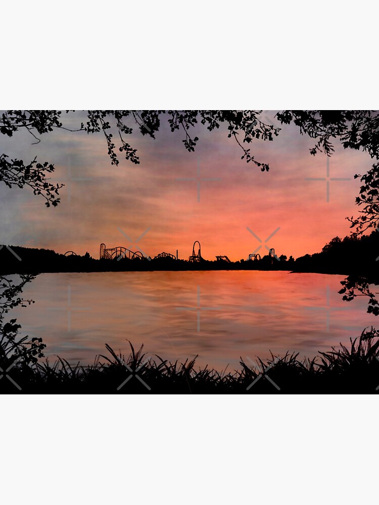 "Thorpe Park Skyline" Sticker by Shybambi | Redbubble