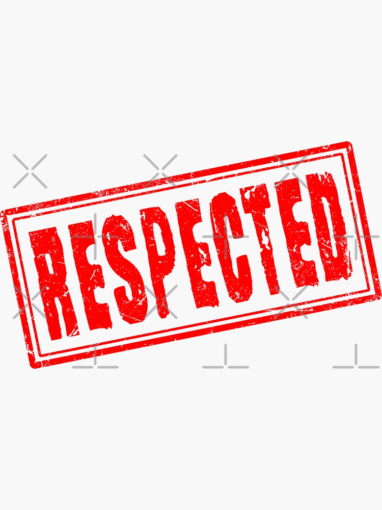 "Respected (Vintage Retro Stamp)" Sticker for Sale by SassyClassyMe ...