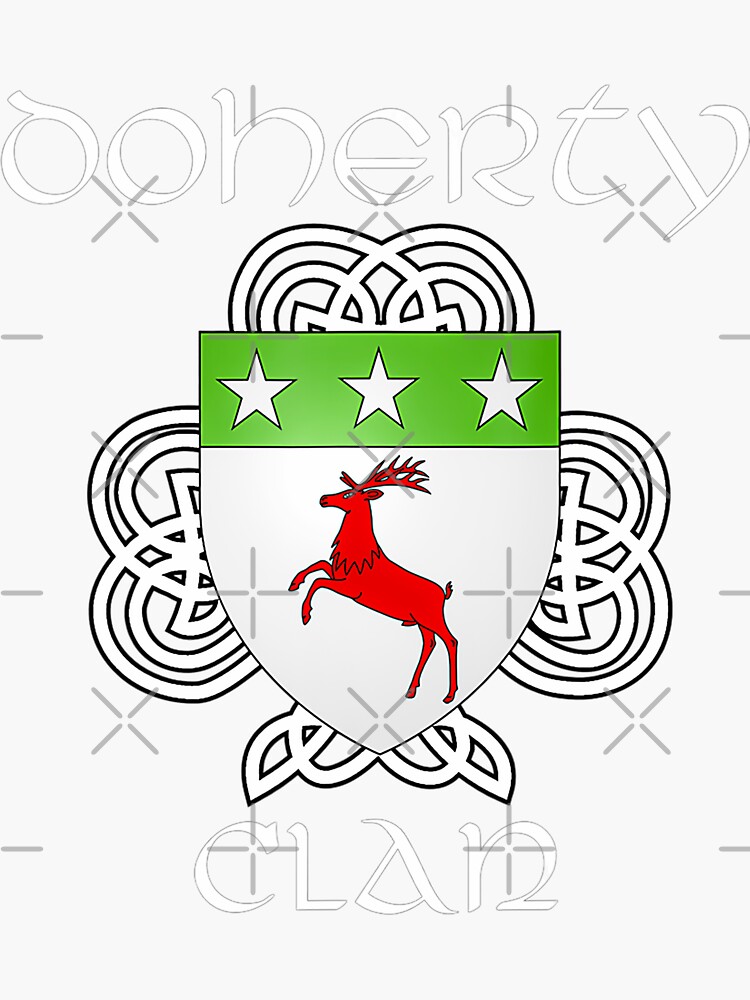 "Doherty Family Crest Coat of Arms" Sticker by FreshWomen | Redbubble