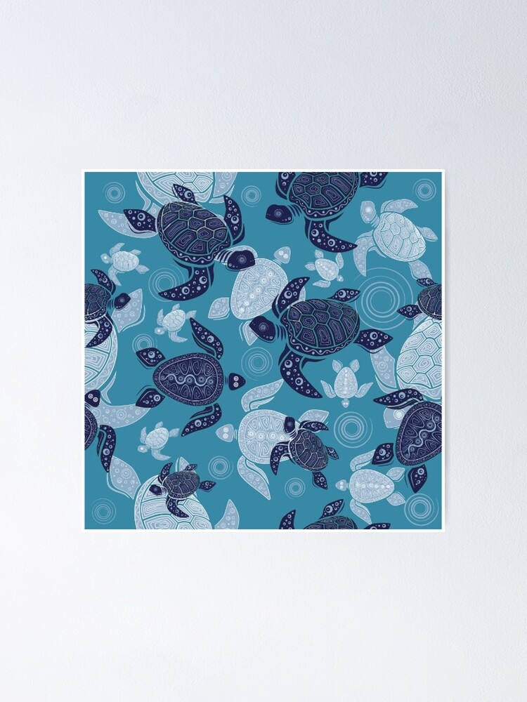 "Tie Dye Turtle Skip the Straw Save the Turtles vsco Aesthetic" Poster ...