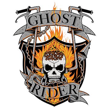 "GHOST RIDER" Sticker for Sale by RedShop24 | Redbubble