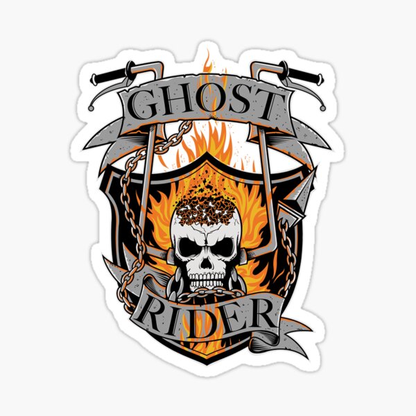 "GHOST RIDER" Sticker for Sale by RedShop24 | Redbubble
