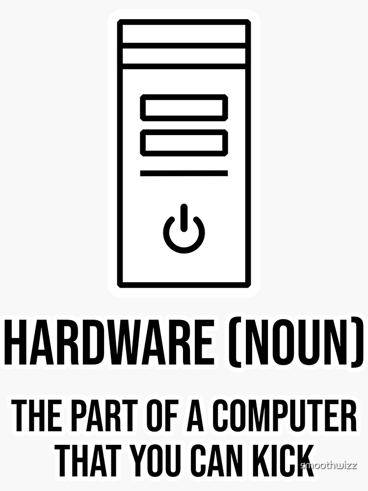 "Programming Pun Sticker - Part of a computer that you can kick ...