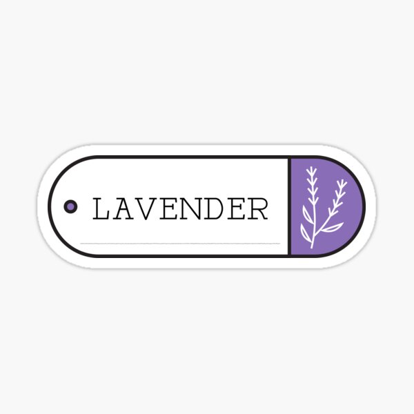 "Lavender label for container" Sticker by mixtape80 | Redbubble