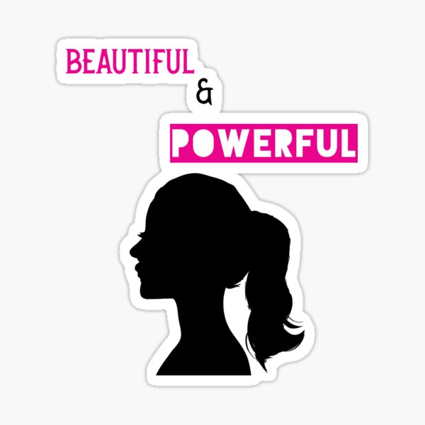 "Beautiful & powerful" Sticker for Sale by Linagner | Redbubble