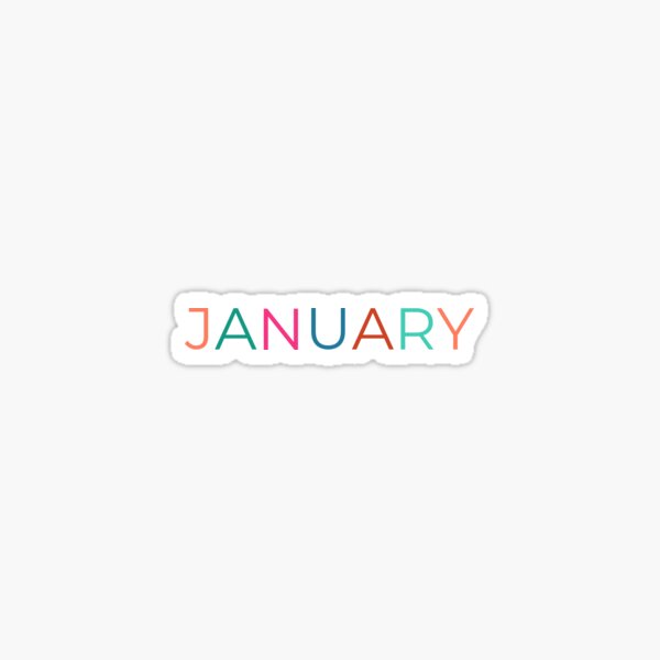 "January" Sticker by Augustine98 | Redbubble