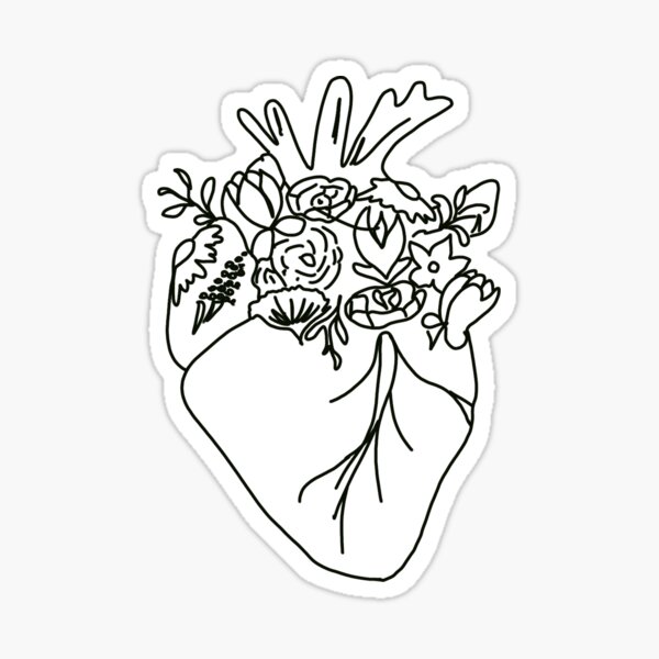 "medical heart/anatomy/doctor/flowers/surgeon/" Sticker by emmamarlene ...
