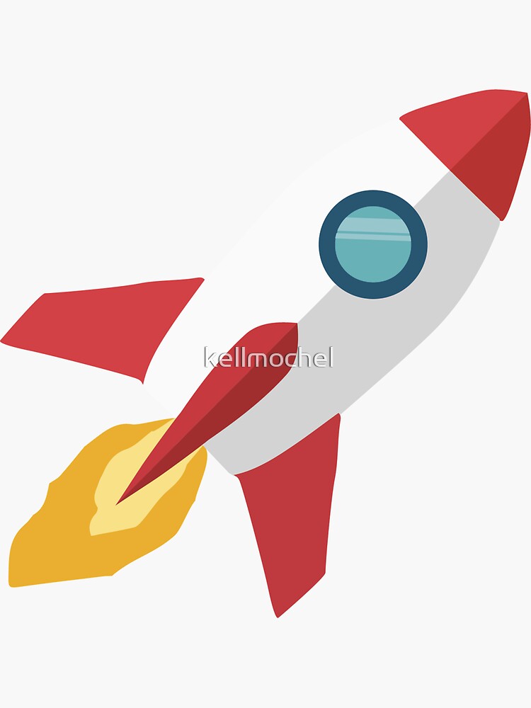 "Rocket" Sticker for Sale by kellmochel | Redbubble