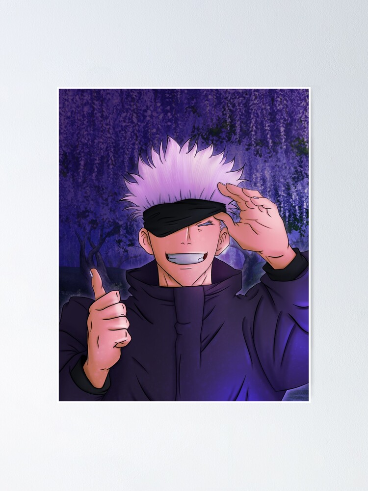 "Jujutsu Kaisen | Gojo Satoru Smiling" Poster by Genjitsu-Art | Redbubble
