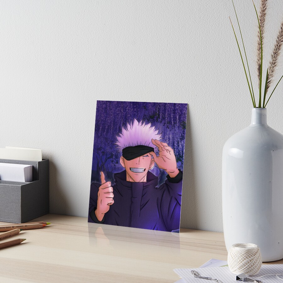 "Jujutsu Kaisen | Gojo Satoru Smiling" Art Board Print by Genjitsu-Art ...
