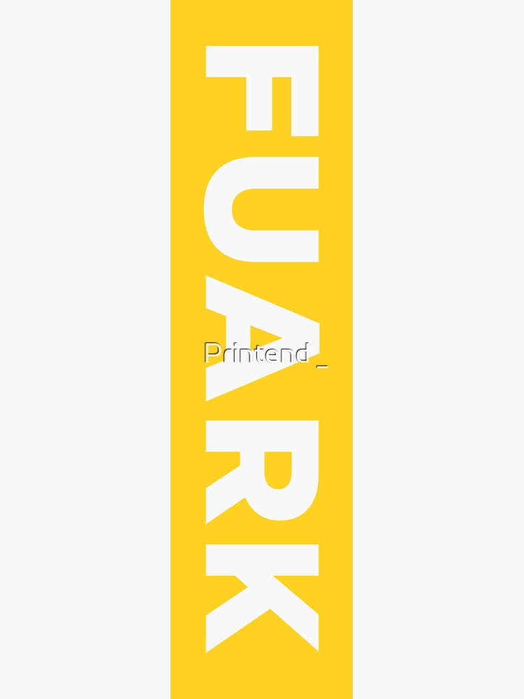"Fuark Aesthetic Vertical (Yellow)" Sticker by Dilic | Redbubble