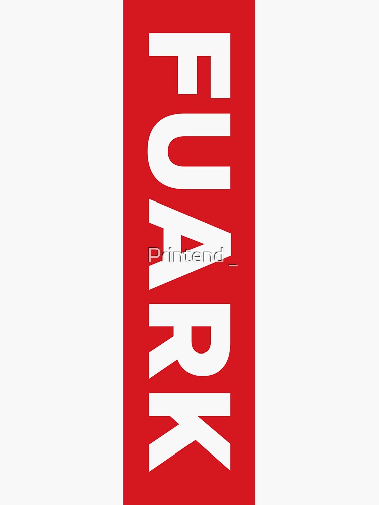 "Fuark Aesthetic Vertical (Red)" Sticker by Dilic | Redbubble