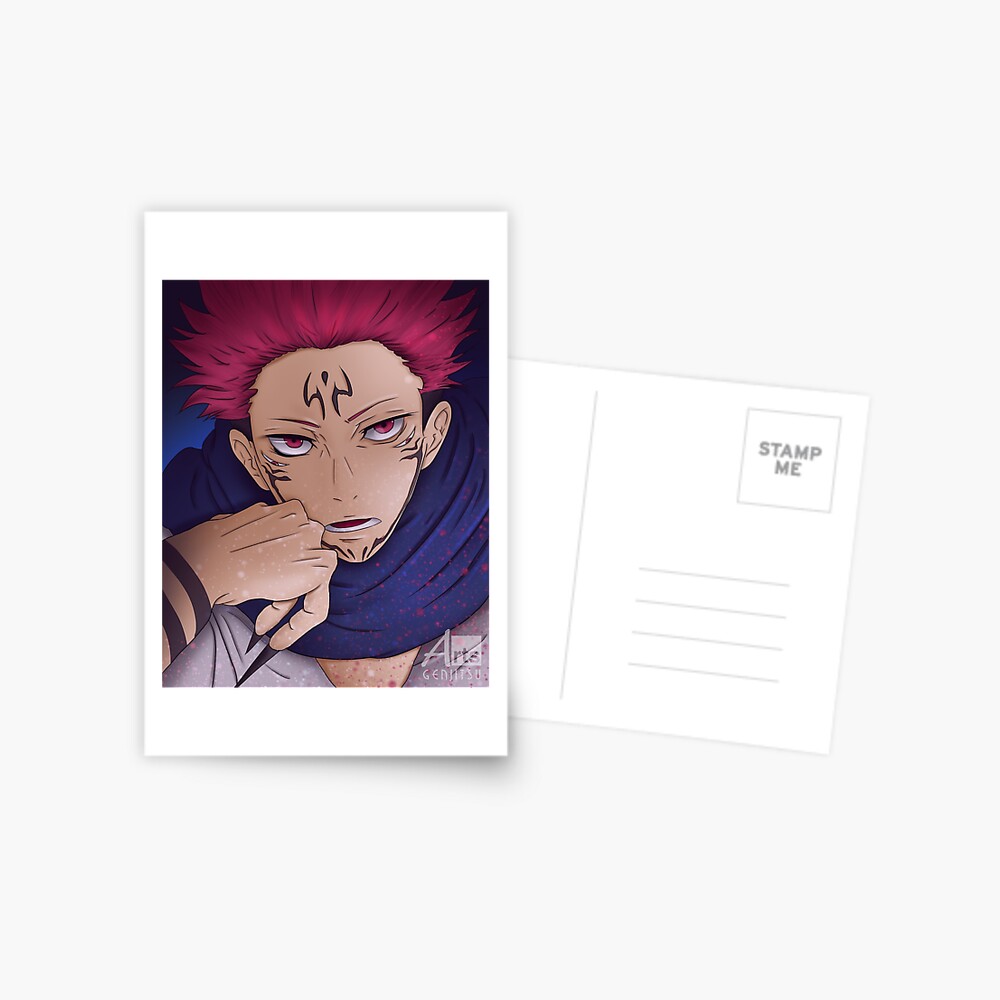 "Jujutsu Kaisen | Sukuna Domain Expansion" Postcard by Genjitsu-Art ...