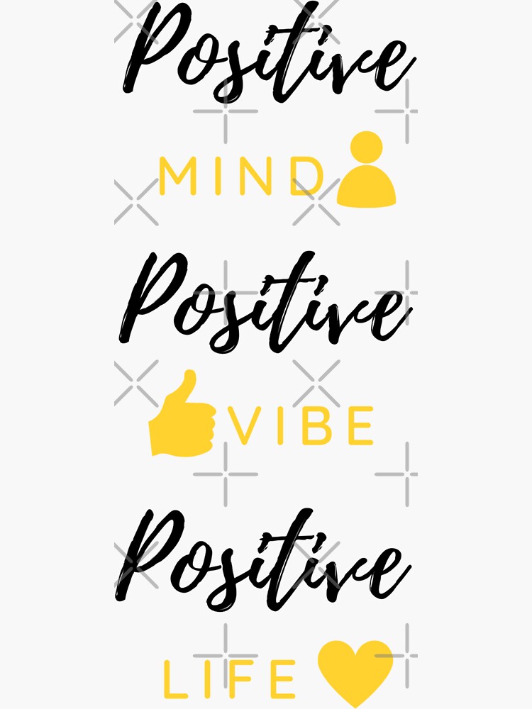 "Be Positive" Sticker for Sale by lapinmoon | Redbubble