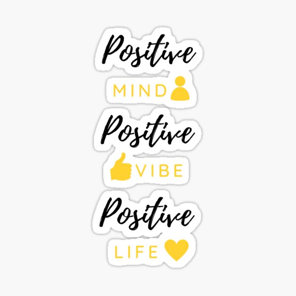 "Be Positive" Sticker for Sale by lapinmoon | Redbubble