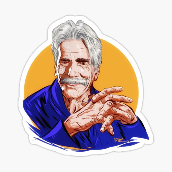 "Sam Elliott" Sticker by anthonyrodrigu | Redbubble