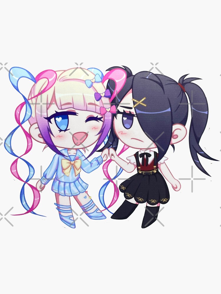 "Needy Streamer Overload - Ame & KAngel Cute" Sticker by mamuri | Redbubble