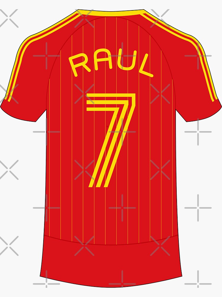 "Raul - 2006 Spain Home Kit" Sticker by OnTargetSports | Redbubble