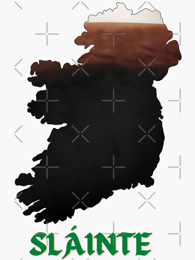 "Stout map of Ireland" Sticker by lostcauseblue | Redbubble