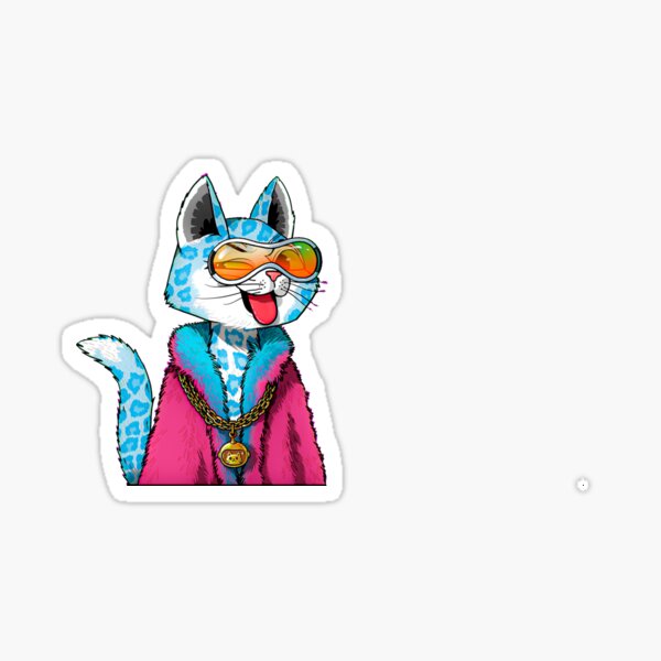 "Rapper Cat NFT" Sticker by srroutfit | Redbubble