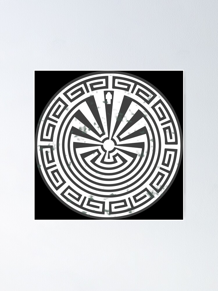 "Native American Symbol Man In The Maze, tohono oodham" Poster by ...