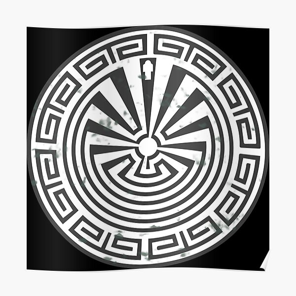 "Native American Symbol Man In The Maze, tohono oodham" Poster by ...
