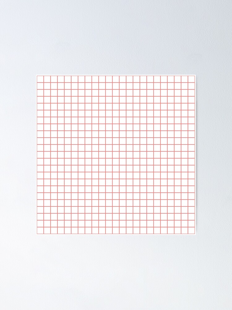 "Light Coral Grid Lines | Beautiful Interior Design" Poster for Sale by ...