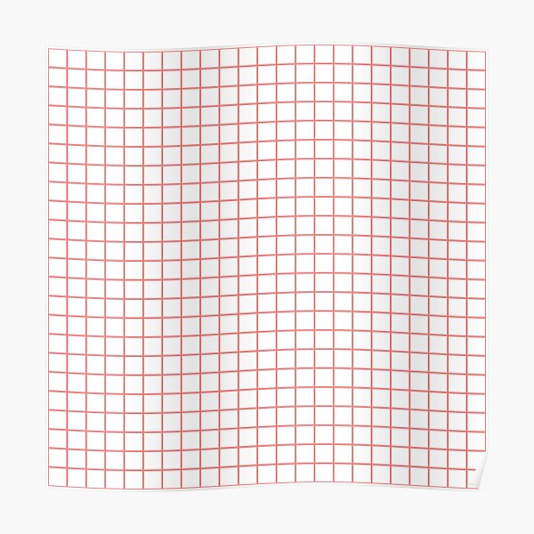 "Light Coral Grid Lines | Beautiful Interior Design" Poster for Sale by ...