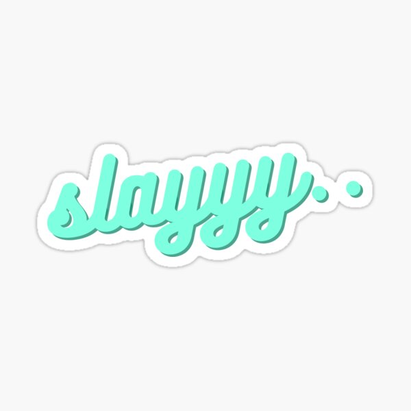 "Slayy.. Title funky design" Sticker by ajaykush9651 | Redbubble