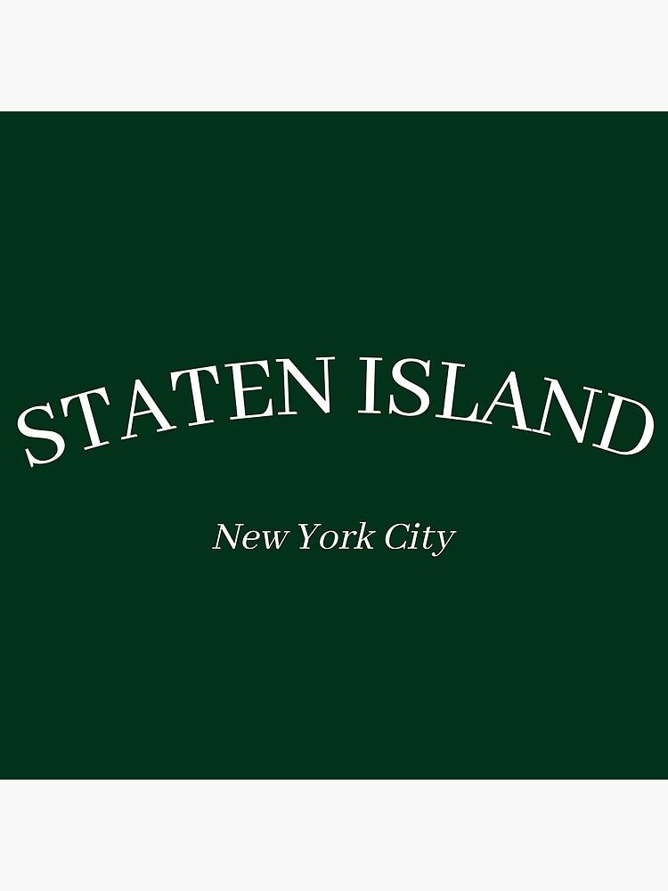 Staten Island New York City, New York, Minimalist Dark Green Design ...