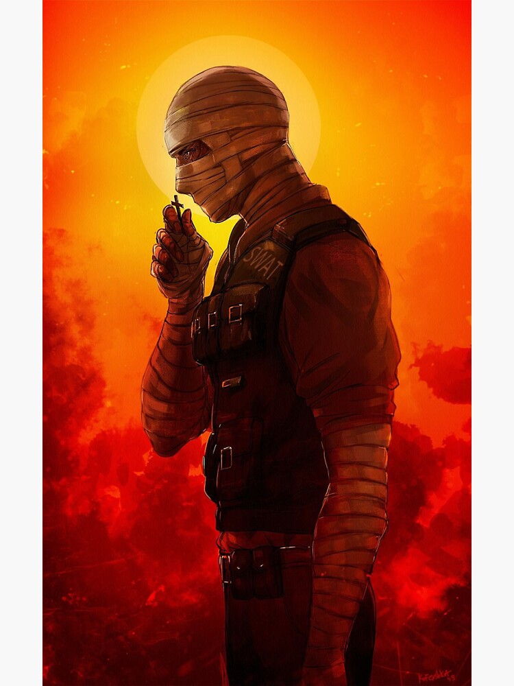 "Fallout New Vegas Joshua Graham Gaming Artwork " Sticker by Alfi-Red ...