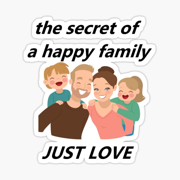 "happy family" Sticker by KYUBE | Redbubble