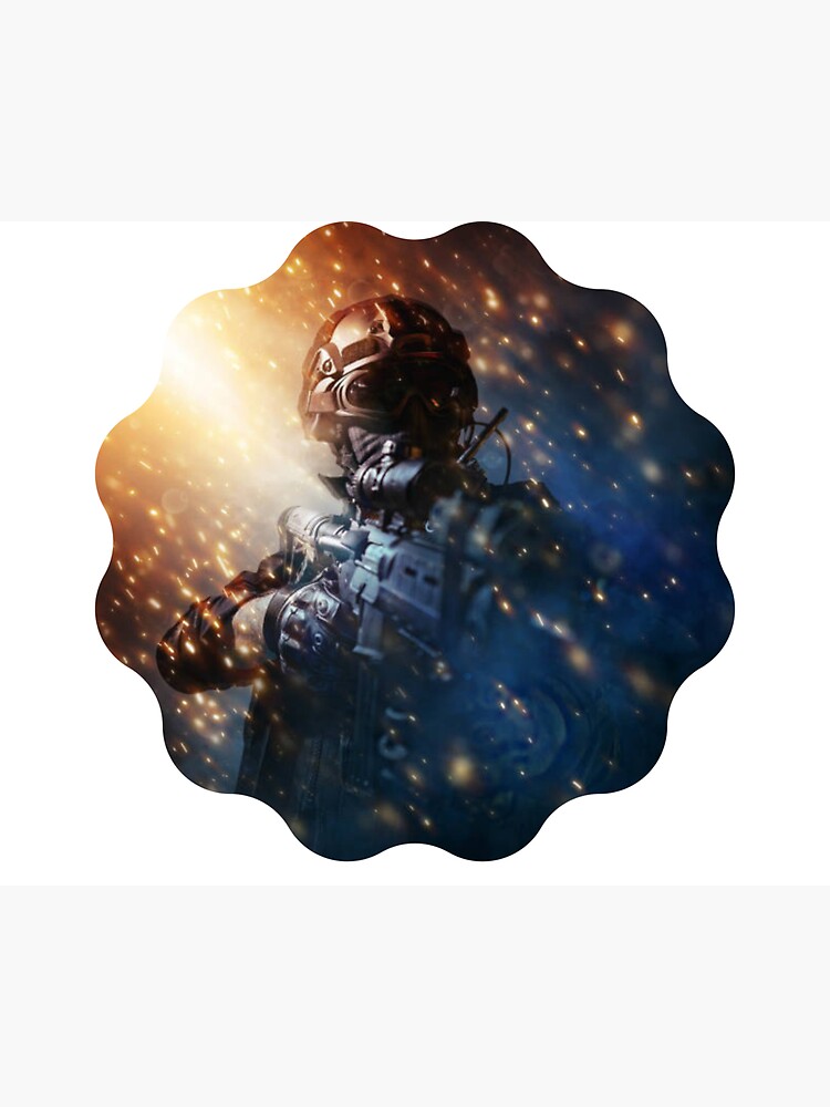 "Commando picture on t-shirt and others" Sticker by MyGrandX | Redbubble