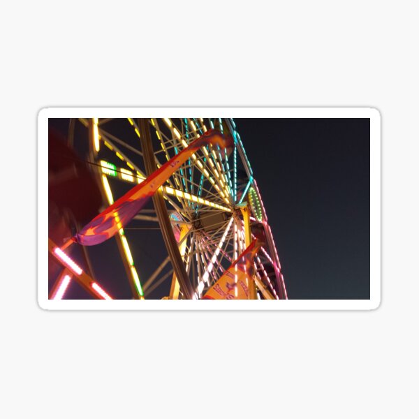 "Ferris Wheel Fun (Long)" Sticker by The-Spindrifter | Redbubble