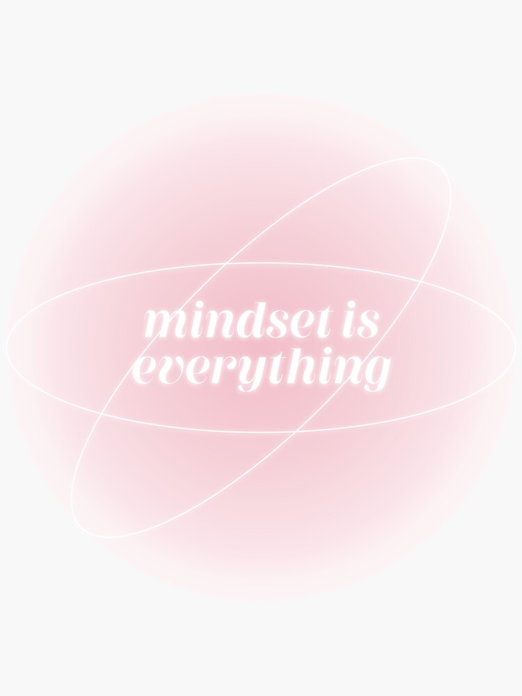 "mindset is everything aura (pink)" Sticker by teethfairy | Redbubble