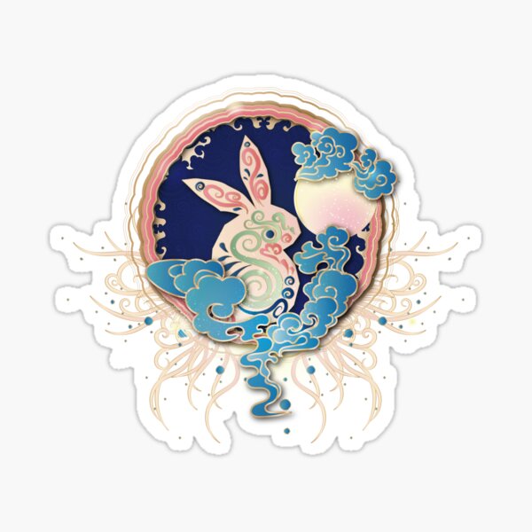 "Chinese Zodiac Rabbit under the moon illustrated in Chinese Style ...