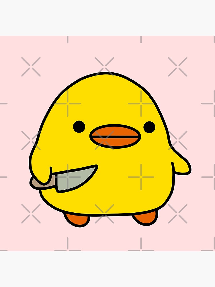 "duck with knife | kawaii duck | knife duck" Canvas Print for Sale by ...