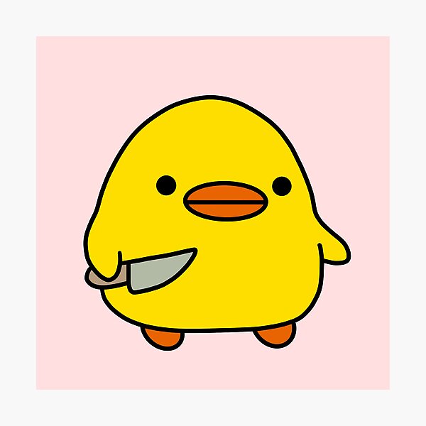 Lámina fotográfica for Sale con la obra «pato con cuchillo | pato ...