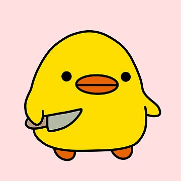"duck with knife | kawaii duck | knife duck" Canvas Print for Sale by ...