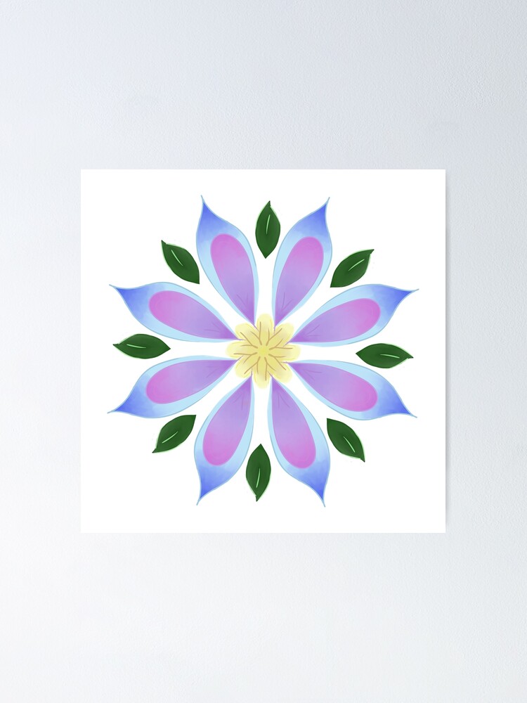 "Blue flower" Poster for Sale by AnnabellaBevan | Redbubble