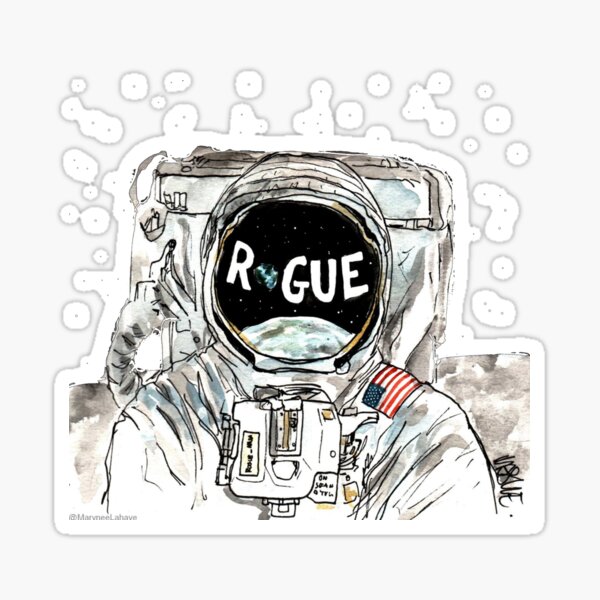 "spaceman" Sticker by Yazan-designs | Redbubble