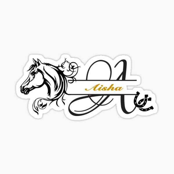 "Aisha with Horse Design" Sticker for Sale by Horse-Aholic | Redbubble