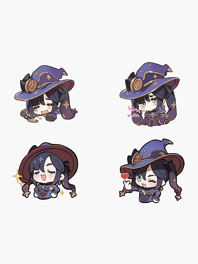 "Genshin impact - Mona" Sticker by UBlueDuck | Redbubble