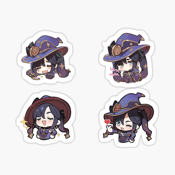 "Genshin impact - Mona" Sticker by UBlueDuck | Redbubble