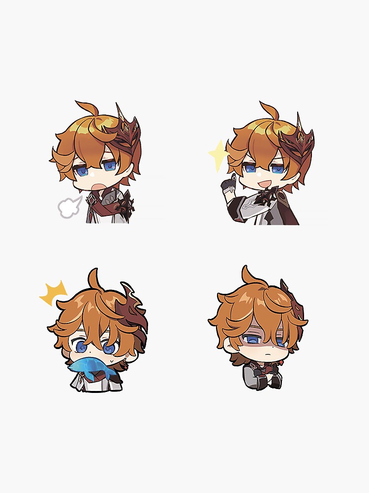 "Genshin impact - Tartaglia" Sticker by UBlueDuck | Redbubble