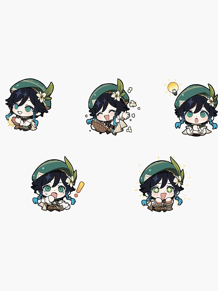 "Genshin impact - Venti" Sticker by UBlueDuck | Redbubble