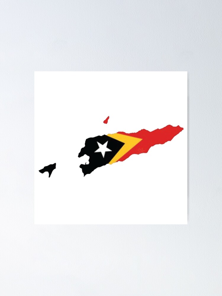 Póster «Bandera de Timor-Leste en el mapa del país» de RafedRatan ...