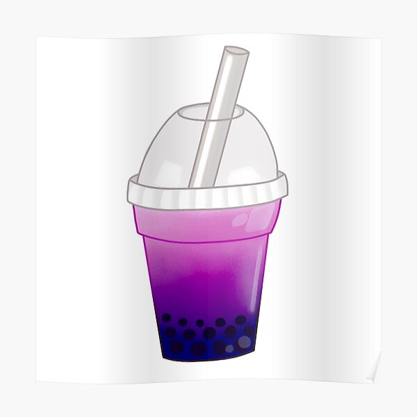 "Ombre Boba Tea " Poster for Sale by elizablock | Redbubble